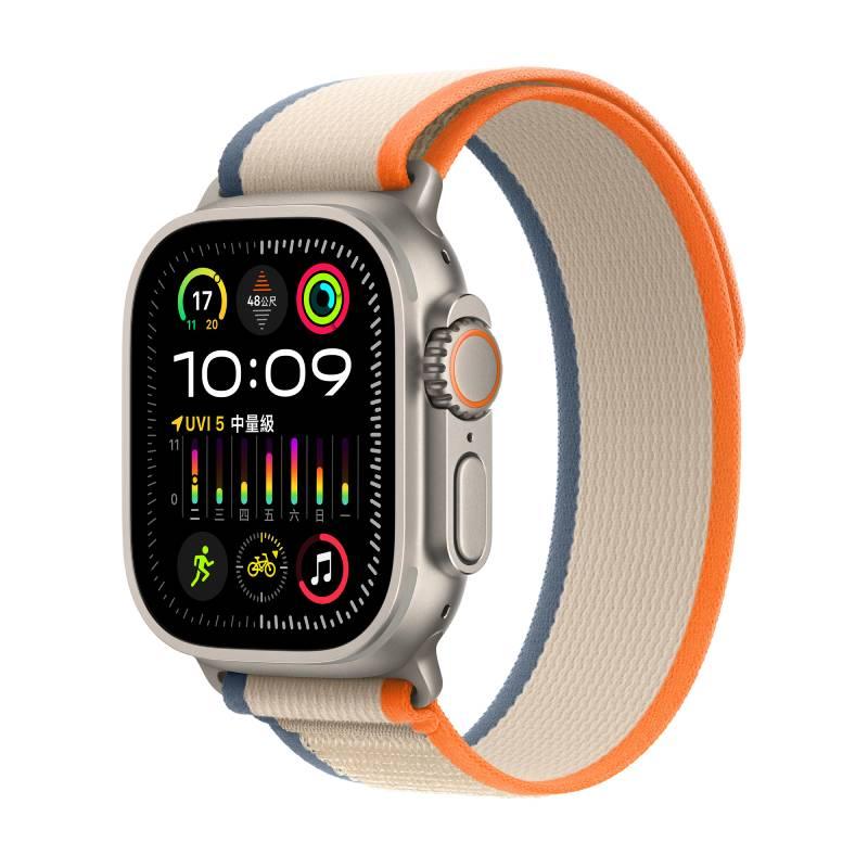 Apple Watch Ultra 2(GPS+Cellular)鈦金屬錶殼配橙色配米色越野錶環_49mm(MRF23TA/A)(M/L)(美 ...